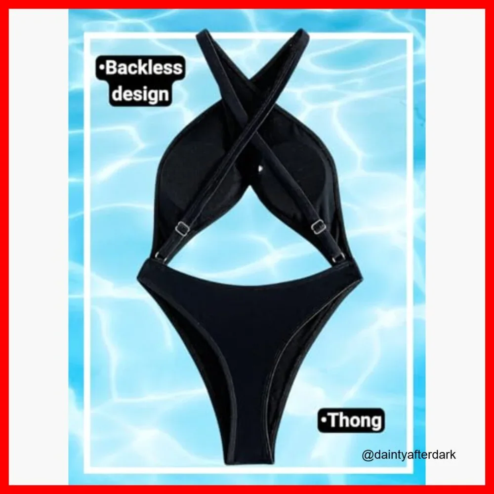 Swim | Cut Out Criss Cross Halter Monokini One Piece Swimsuit | Poshmark